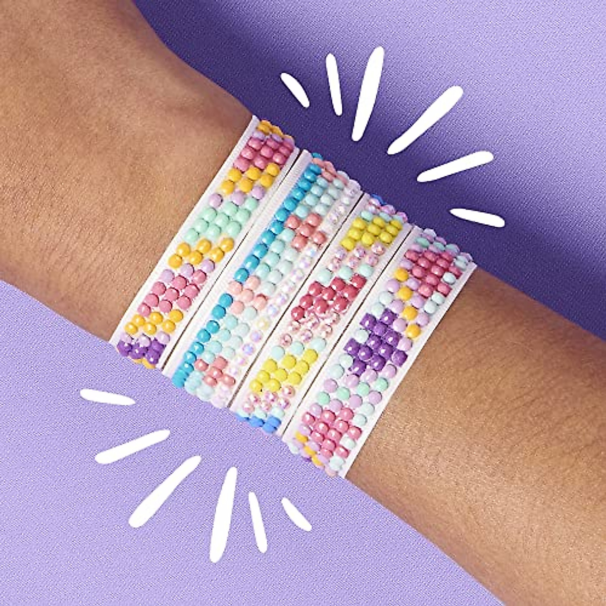 Blingle Bands DIY Gem Friendship Bracelet, 5 Band On The Go Starter Pod in 6 Piece CDU - Arts & Craft Activity for Ages 7 and Up