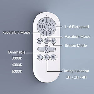 VACILL Flush Mount Ceiling Fan with Light,Low Profile Ceiling Fan,Wooden Fan Blades,6 Speed,LED Dimmable,DC Motor,52 inch,Amber Wood Blade