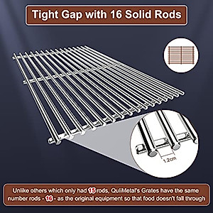 QuliMetal 304 Stainless Steel 7639 Cooking Grates for Weber Spirit 300 and Spirit II 300 Series, Spirit 700, Genesis Silver B & C, Genesis Gold B & C, Genesis Platinum B & C, Genesis 1000-3500