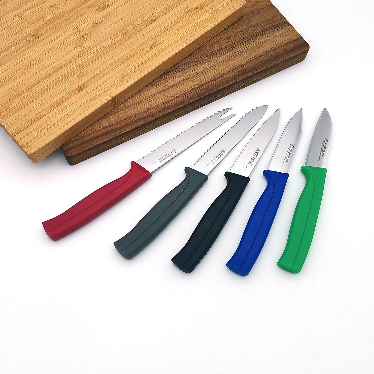 Paring Knife - MATTSTONE HILL 3.5 Inch Paring Knife, Small Kitchen Utility Knife, Premium Stainless Steel Vegetable Knife, Bule Handle