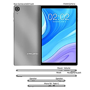 TECLAST 10.1 inch Tablets Android 12, 4GB RAM+64GB ROM(TF 1TB), P25T Wi-Fi 6 Android Tablet, 2.4G/5G WiFi, 1.8Ghz Quad-core CPU, 800x1280 IPS, Bluetooth 5.0, Dual Cameras, 6000 mAh, Stereo, Type-C