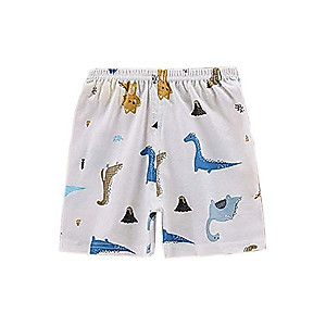 sharely sheep SharelySheep Baby Boys Elastic Waist Dinosaur Cotton Shorts Toddler Kids Pants, T9, 2T