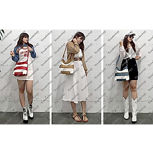 Adjustable Strap Soft Vegan Leather Front Pocket Large Hobo Handbag Crossbody Purse (Stripe - Blue/White)