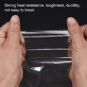 uxcell Shrink Wrap Bags, 17.5x14 inch 100pcs Shrinkable Wrapping Packaging Bags Transparent Industrial Packaging Sealer Bags