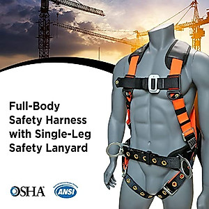 AFP Demon Fall Protection Comfortable Safety Harness (OSHA/ANSI PPE)