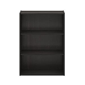 Furinno Pasir 3-Tier Open Shelf Bookcase, Espresso