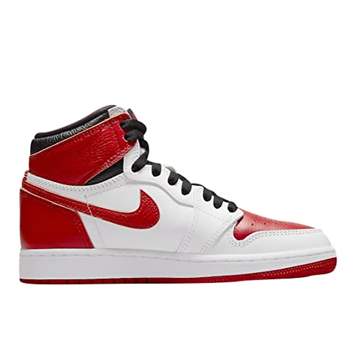 Jordan Boy's Air Jordan 1 Retro High OG (Big Kid) White/University Red/Black 6 Big Kid M