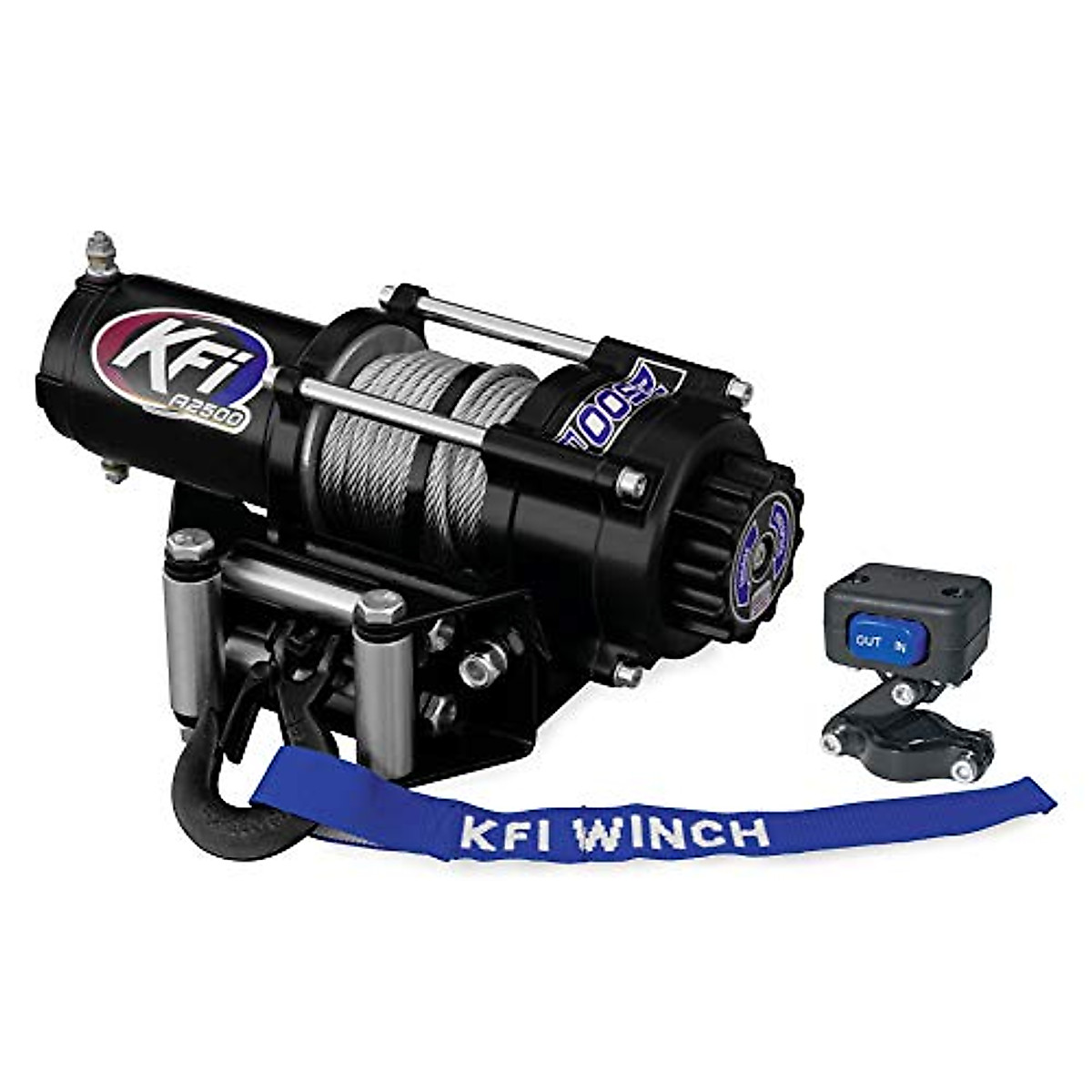 KFI A2500-R2 2500lb Winch & 102175 Winch Mount kit Compatible/Replacement for 2014-2021 Rancher TRX420 FM