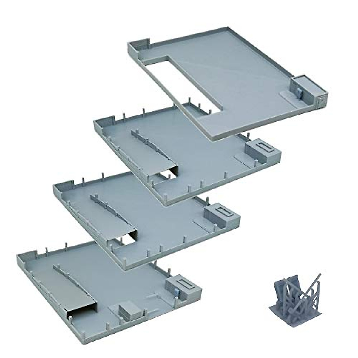 Outland Models Railway Scenery 4-Story Car Parking Building 1:160 N Scale