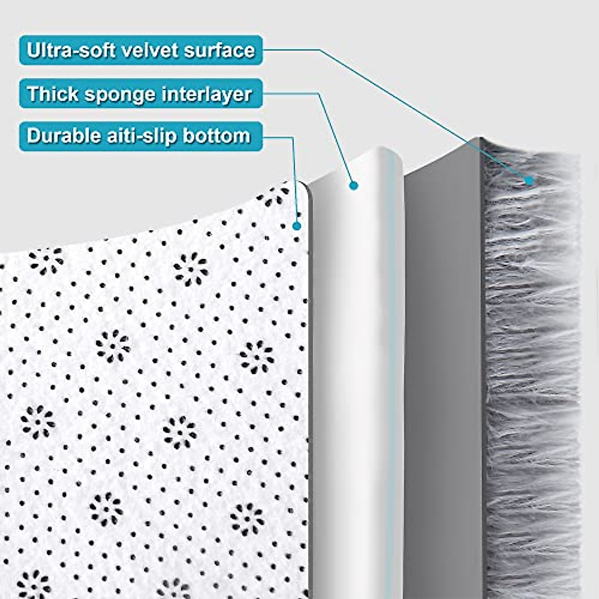 Quenlife Soft Bedroom Rug, Plush Shaggy Carpet Rug for Living Room, Fluffy Area Rug for Kids Grils Room Nursery Home Decor Fuzzy Rugs with Anti-Slip Bottom, 4 x 6ft, Grey