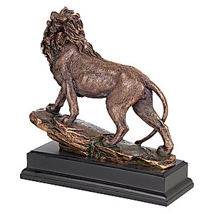 Kensington Hill Regal Lion 11" High Sculpture in a Bronze Finish
