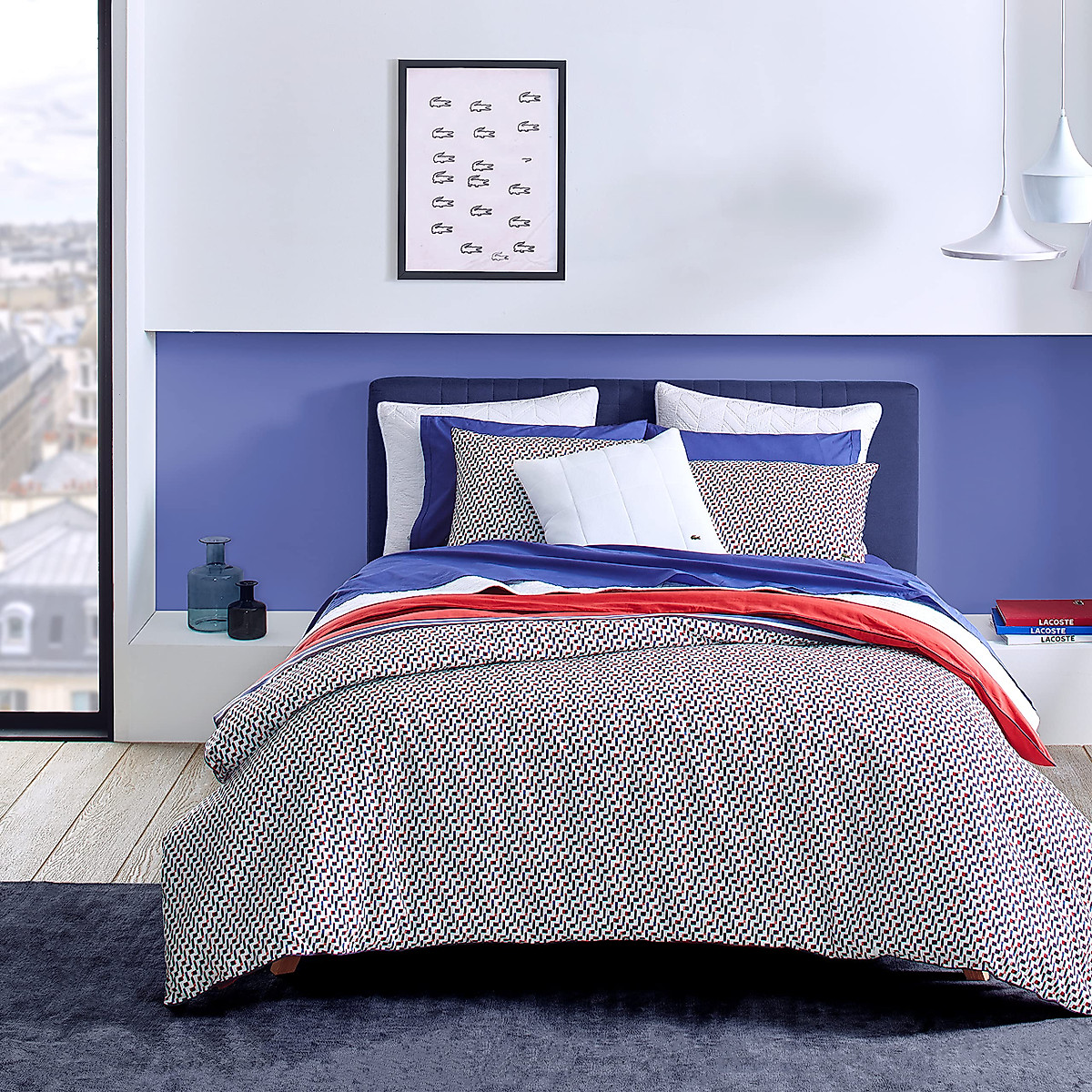 Lacoste Grove Duvet Set, King, Red