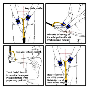Amy Sport Golf Swing Training Aid Arm Band Yellow Trainer Wrist Support Value 3 Pack Professional Posture Motion Correction Aids Kit for Men Women Beginner Practice(3 Pack Golf Swing Trainer Set)