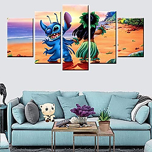 VINMEN 5 Panel HD Print Movie Characters Canvas Painting Poster Wall Art Painting Home Decor Kids Room Bedroom Photo, 20X35 20X45 20X55 cm