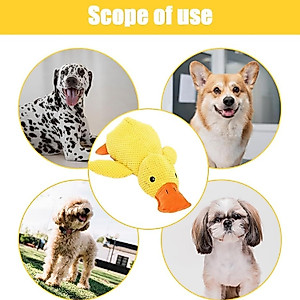 Outfany Calm Duck, Noovelo Calming Duck Toy, Quacker Calming Duck Toy, Quaker Calming Duck Toy, Cute Quacking Stuffed Duck Dog Toy, Yellow Stuffed Duck Dog Chew Toys (Yellow)