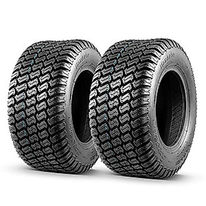 MaxAuto 2 Pcs 16x6.50-8 Lawn Mower Tire for Garden Tractors Riding Mowers, 4PR, Tubeless