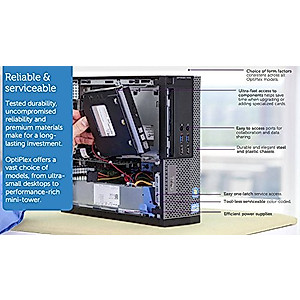 Dell Fast Optiplex 9020 Small Form Business Desktop Mini Tower Computer PC (Intel Core i5-4570, 16GB Ram, 2TB Hard Drive, WiFi, DVD-RW) Win 10 Professional (Renewed)