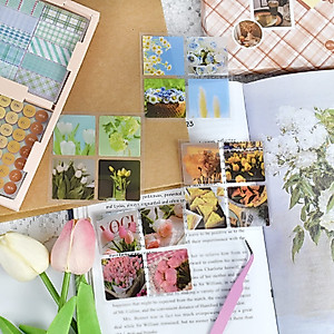 DAPUTOU 2000PCS Scrapbook Stickers,Butterfly Stars Ribbon Letter Flowers Scrapbooking Stickers Kit Transparent for Holiday Scrapbook Supplies Aesthetic Craft Junk Journal Planners 100-Sheets