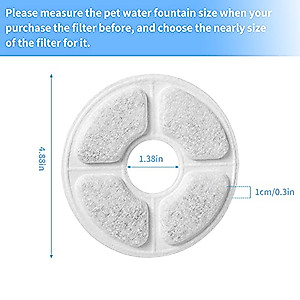 Cat Fountain Replacement Filter - 16Pcs, Guarm Cat Water Fountain Filter, Pet Water Fountain Filter Replacement for Most Cat Dog Water Dispensers, Activated Carbon Filters & PP Cotton