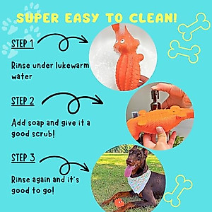 Dog Toys for Aggressive Chewers, Fun Dog Toy for Small, Medium & Large Breed Dogs, Durable Chew Toys That All Dogs & Puppies Will Love, Indestructible Dog Toy with Squeaker