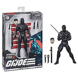 G. I. Joe Hasbro Classified Series : G.I. Joe Origins Snake Eyes Action Figure 16, Premium 6-Inch Scale Toy with Custom Package Art , Black