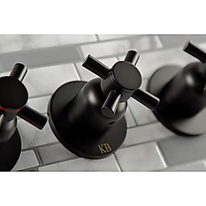 Kingston Brass KBX8130DX Concord Tub and Shower Faucet, Matte Black, 7.13 x 10.56 x 5.13