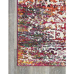 Unique Loom Richmond Collection Area Rug - Medallion (2' x 6' 1" Runner, Multi/ Black)