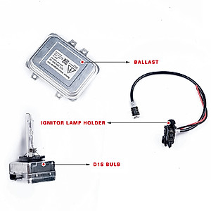 5DV 009 000-00 Xenon HID Headlight Ballast Control Unit W/D1S Bulb & Igniter Module Compatible with Cadillac Escalade BMW E60 Volkswagen Golf Ch ry sler Town & Country, Replaces 12767670 15782392
