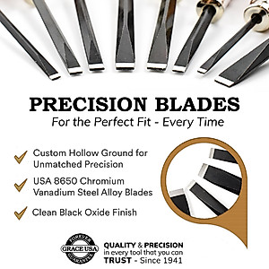 Grace USA - Home Care Screwdriver Set - HCS6 - Gunsmithing - Screwdrivers - 6 piece - Home Care Tools & Accessories,Brown/Black