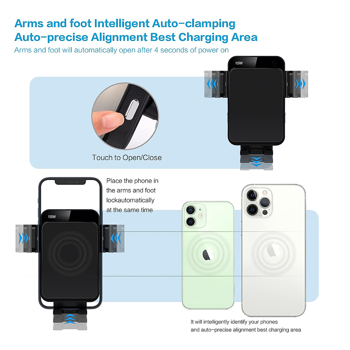 Wireless Car Charger & Air Vent Clip