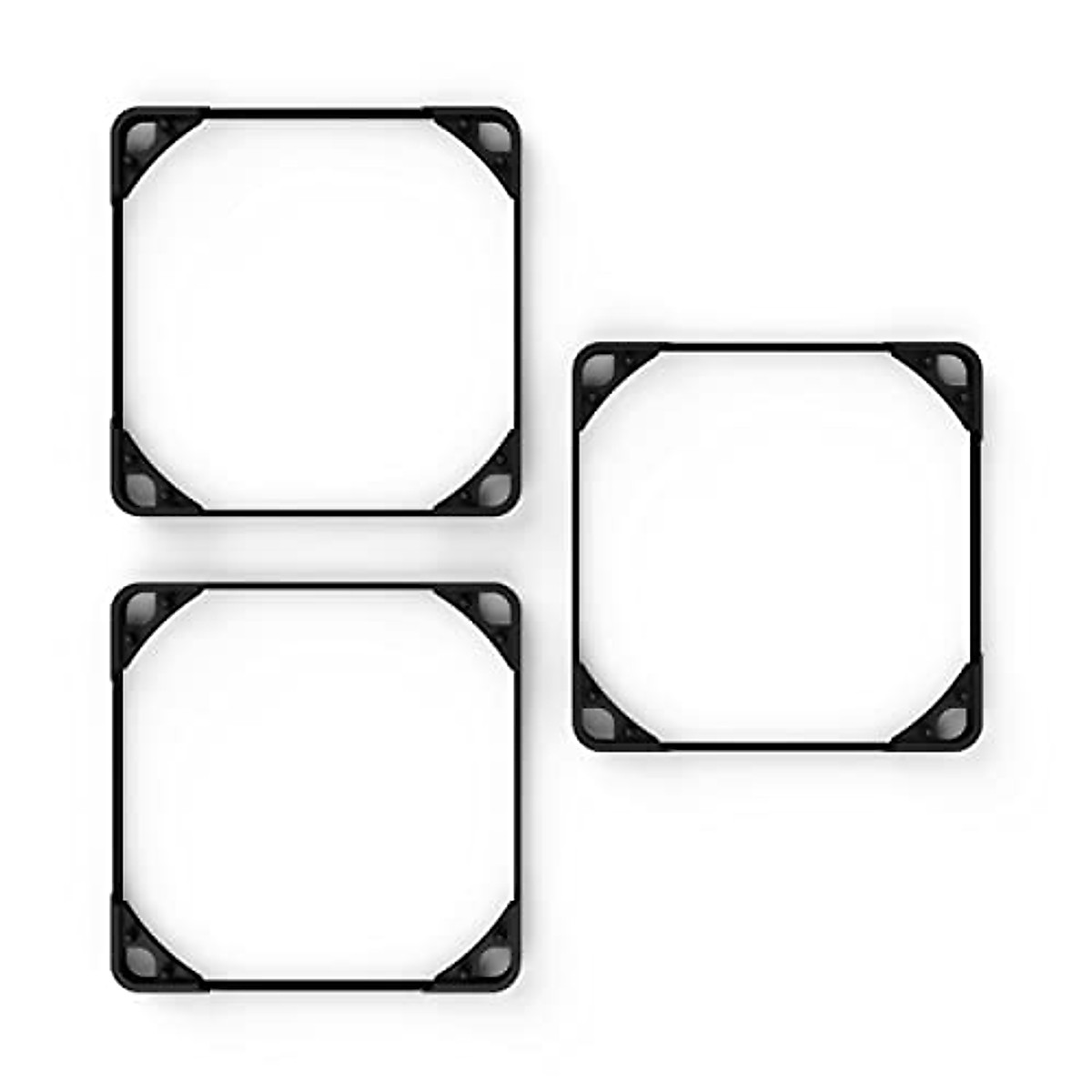 Noctua NA-SAVG1 chromax.Black, Anti-Vibration Gaskets for 120x25mm Fans (Set of 3, Black)
