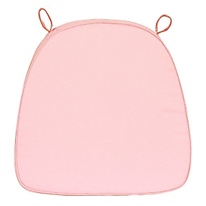 Efavormart 2" Thick Blush/Rose Gold Chiavari Chair Pad, Memory Foam Seat Cushion with Ties and Removable Cover