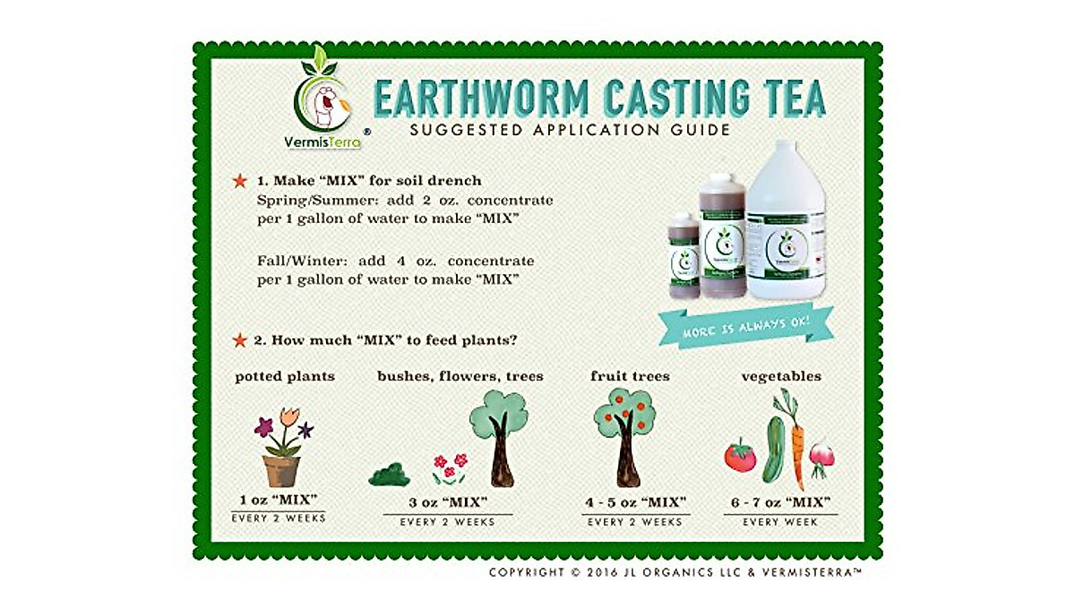 VermisTerra Earthworm Casting Tea - Organic Worm Tea - Gallon - Soil ...
