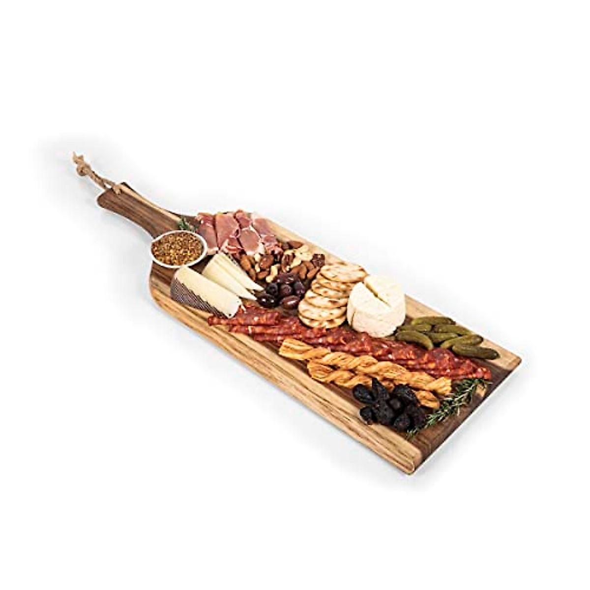 TOSCANA - a Picnic Time Brand - Artisan 24" Acacia Charcuterie Board with Raw Wood Edge, Cheese Board, Serving Platter, (Acacia Wood)