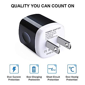 USB Charger Adapter, 1A Cube Charger Block 10PC Single Port Wall Outlet Charger USB Wall Plug Compatible iPhone 14/13/12/11 Pro Max/SE/X/8/7,Samsung Galaxy S22/S21 FE/S20/A13 5G/A52,Note 21 Ultra,Moto