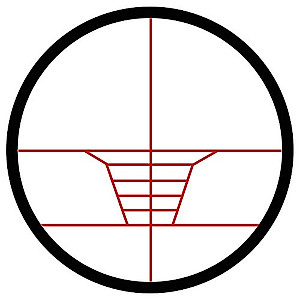 Hammers Compact Red/Blue Illuminated Multi-line Reticle Crossbow Scope 4X32 w/Weaver Rings