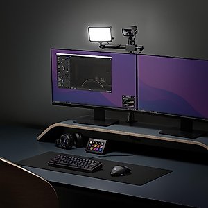 Elgato Key Light Mini – Rechargeable Vlogging Light, Wi-Fi Control Brightness – Color Temp, Perfect for Streaming, Gaming, Video Conferencing, Easy-use App: PC/Mac/iPhone/Android, Black (Renewed)