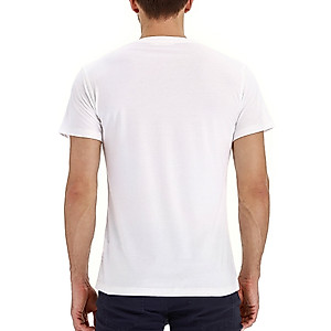 NITAGUT Mens Fashion Casual Front Placket Basic Short Sleeve Henley T-Shirts (2XL, 02 White)