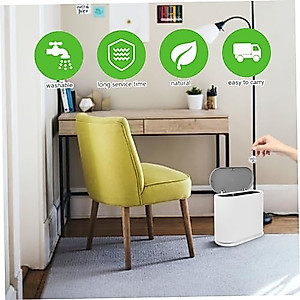 CRILSTYLEO Garbage Can Trash Can with Lid Toilet Trash Can Recycling Bin Reusable Trash Can Office Trash Can Trash Can Bathroom with Lid Litter Trash Can Trash Bin with Lid Abs White