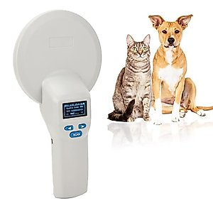 Pet Chip Scanner, FDX B EMID Microchip Scanner 20000 Records Storage USB Rechargeable Pet Microchip Reader with Digital Display Handheld Animal Tag Reader for Dogs, Cats, Sheeps