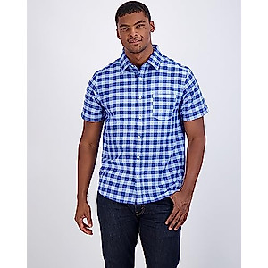 3-Pack: Mens Short Sleeve Button Up Down Shirt for Men Dress Shirts Slim Casual Plaid Clothing Clothes Pocket Cotton Collar Summer Outfit Fashion Top Tees Tshirt Lounge Camisa para Hombre - Set 6, L