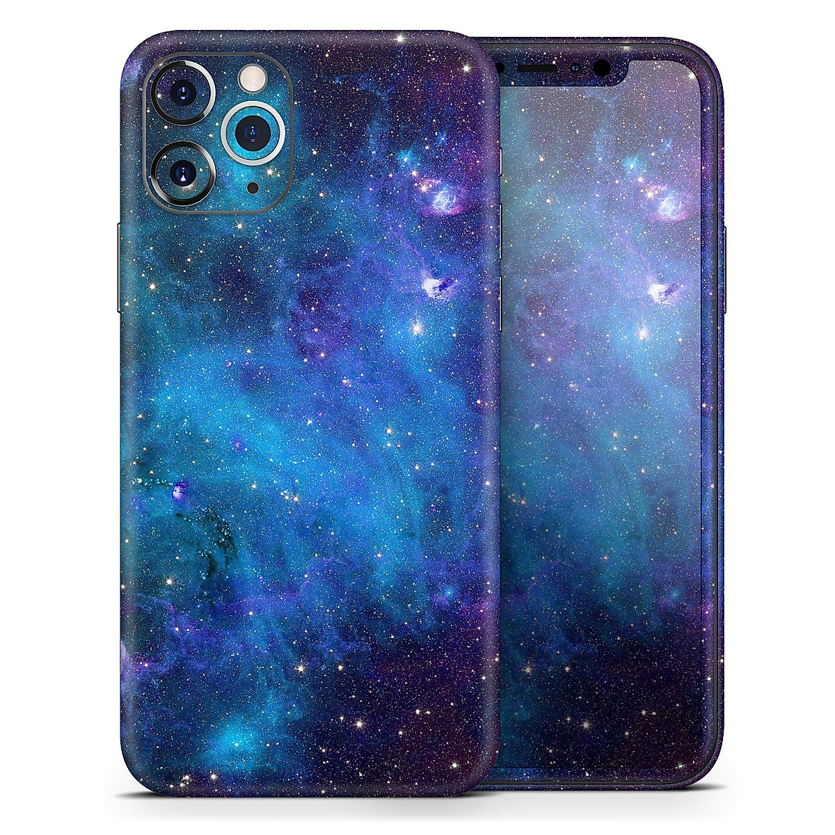 Design Skinz Azure Nebula Protective Vinyl Decal Wrap Skin Cover Compatible with The Apple iPhone 11 Pro Max (Screen Trim & Back Glass Skin)