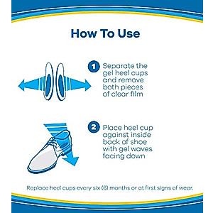 Dr. Scholl's Massaging Gel HEEL CUPS (One Size)// Absorb Shock All Day & Relieve Heel Pain
