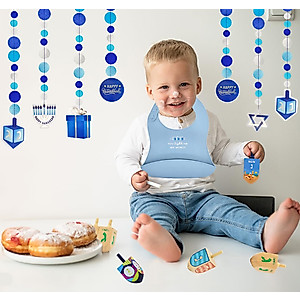 The Dreidel Company Hanukkah Baby Bib Silicone, Cute Baby Bibs for Babies & Toddlers, Unisex, Non Messy (You Light Up My World)