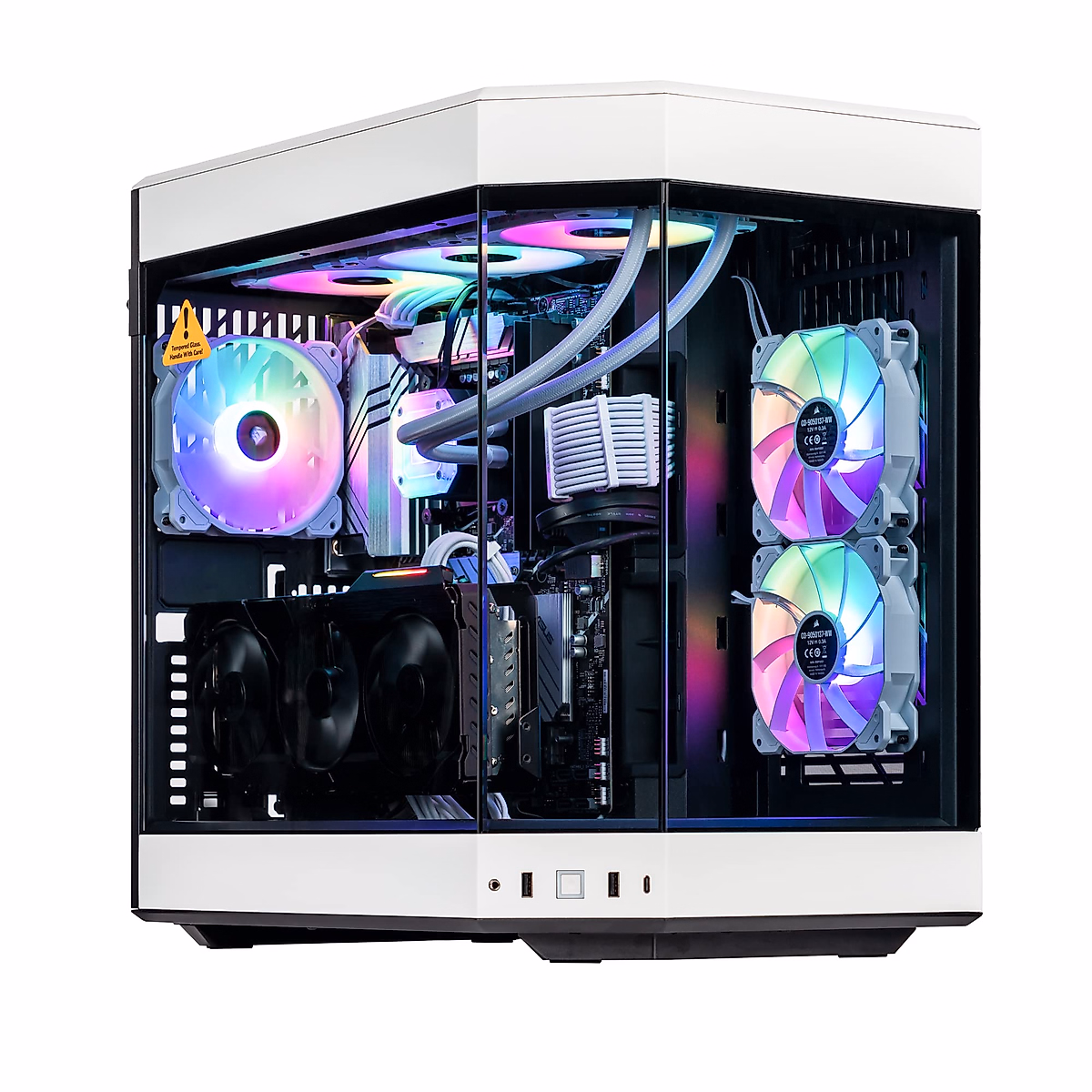 Velztorm Praetix 14th Gen AI Focused Gaming Desktop (Intel i9-14900K 2.40GHz, GeForce RTX 4090 24GB, 32GB DDR5, 2TB PCIe SSD + 2TB HDD, 360mm AIO, 1000W PSU, WiFi 6, BT 5.2, Win 11 Home) VELZ0076