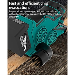 20V Brushless Cordless Hand Planer, ROFMAPLE 13000RPM 2-3/8" Wood Planer with 2 Pack 20V Lithium-Ion Batteries Electric Planer Adjustable Planing Depth Power Planer for Woodworking Home DIY