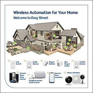 Leviton DW15A-1BW Decora Smart Wi-Fi Plug-in Outlet, Works with Amazon Alexa, No Hub Required