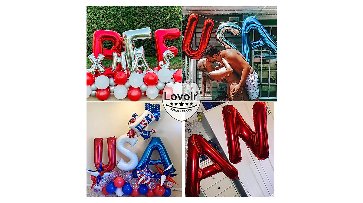 Lovoir 40 Inch Red C Balloon for Birthday Parties