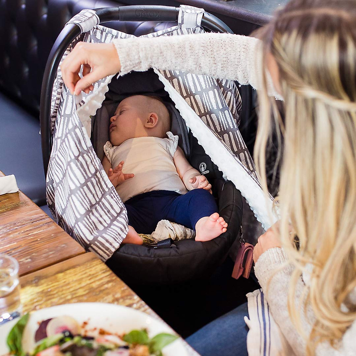 The World’s Softest 4-in-1 Carseat Canopy & Nursing Cover by CozyBaby. 4 Uses – Baby Car Seat & Stroller Cover, Nursing Cover Breastfeeding Scarf, Baby Change Mat & Ultra-Soft Baby Blanket (Gray)