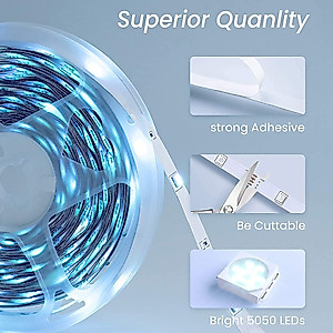 GUPUP WiFi Led Lights 100 ft, Tuya Smart App Controlled Led Strip Lights, Work with Alexa and Google Assistant Devices, Voice Control Light Strip,Music Sync,Color Changing Led Lights,Back to School